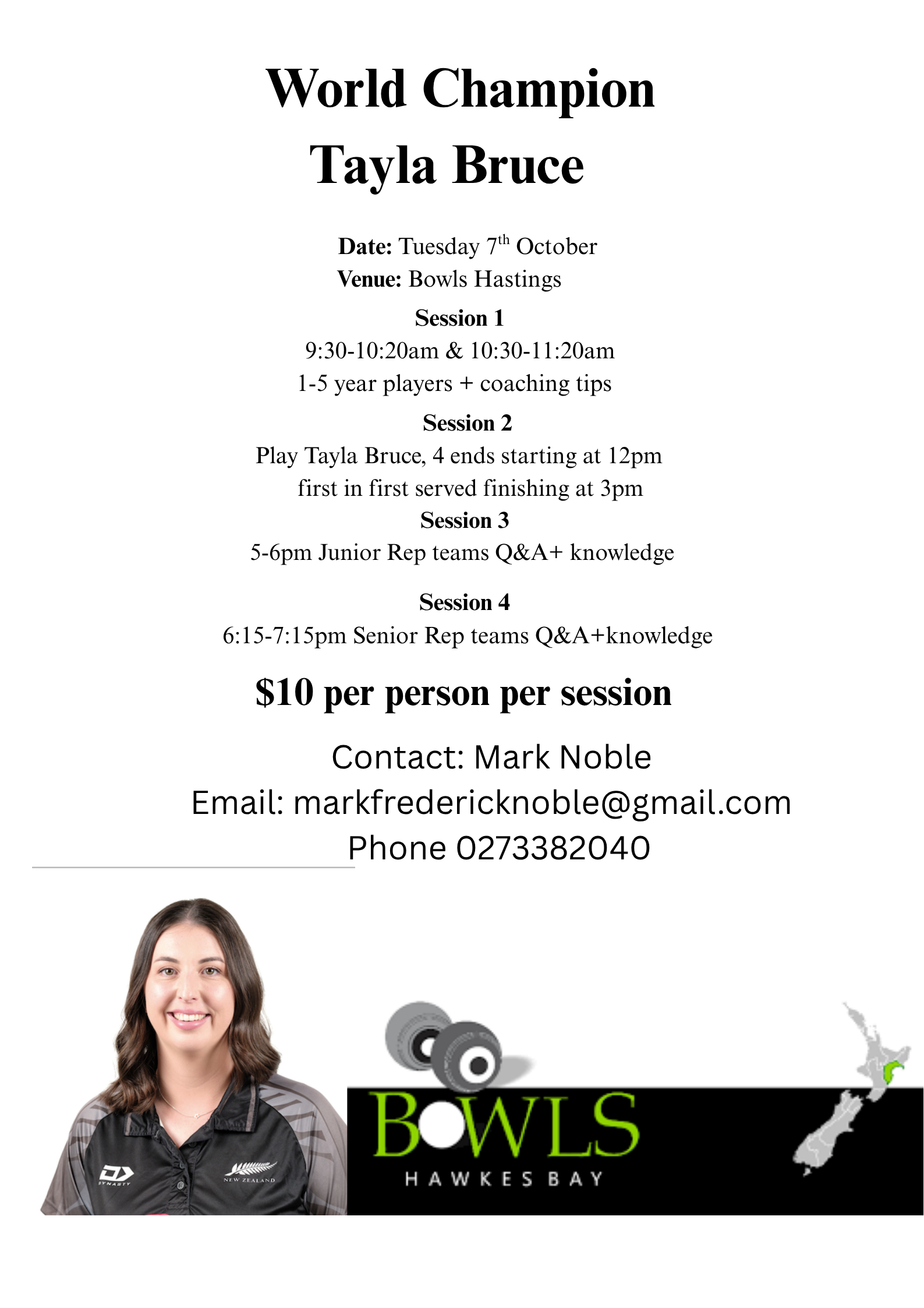 Watch Tayla Bruce on 7th October