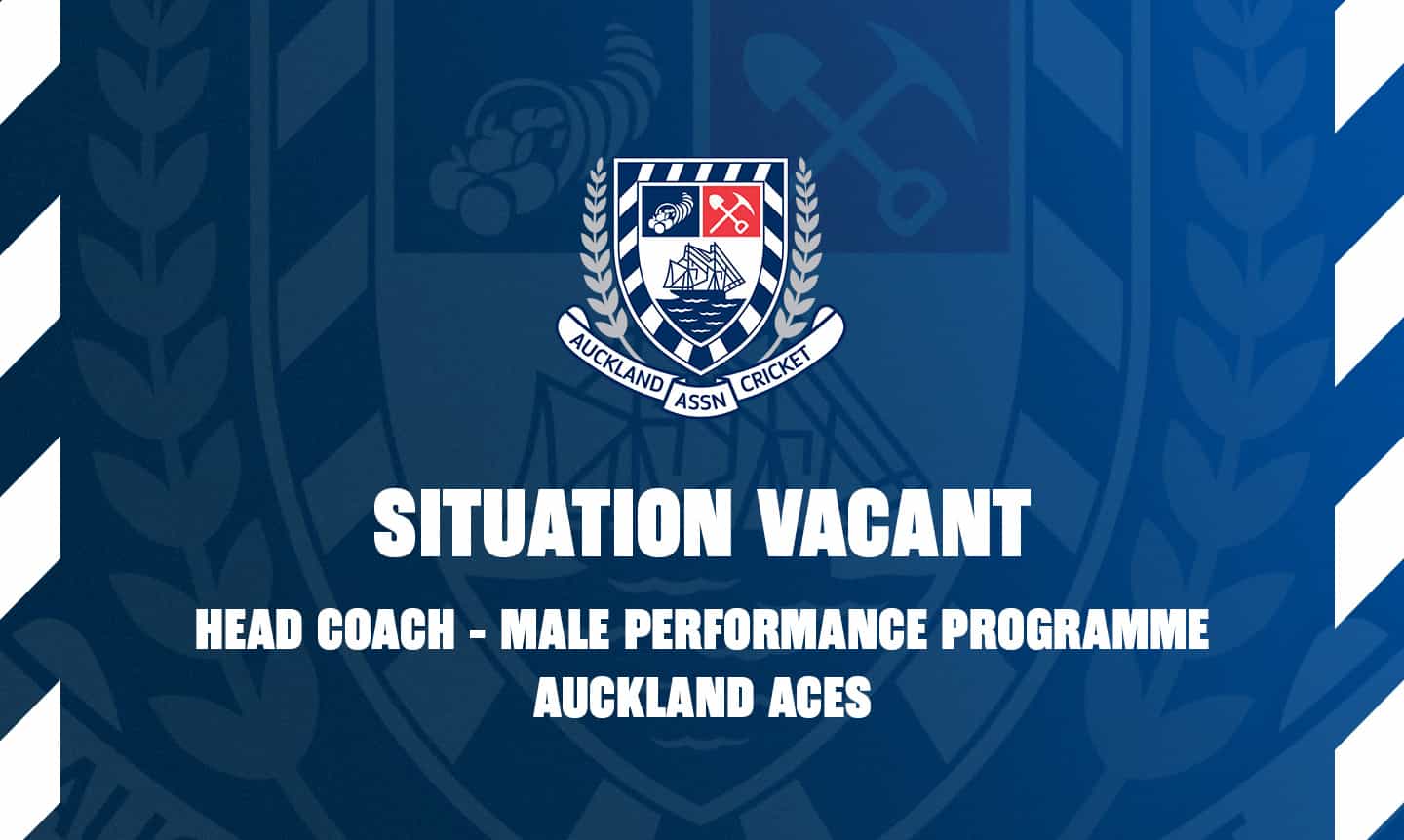 Situation Vacant - Head Coach Male Performance Programme - Auckland Aces