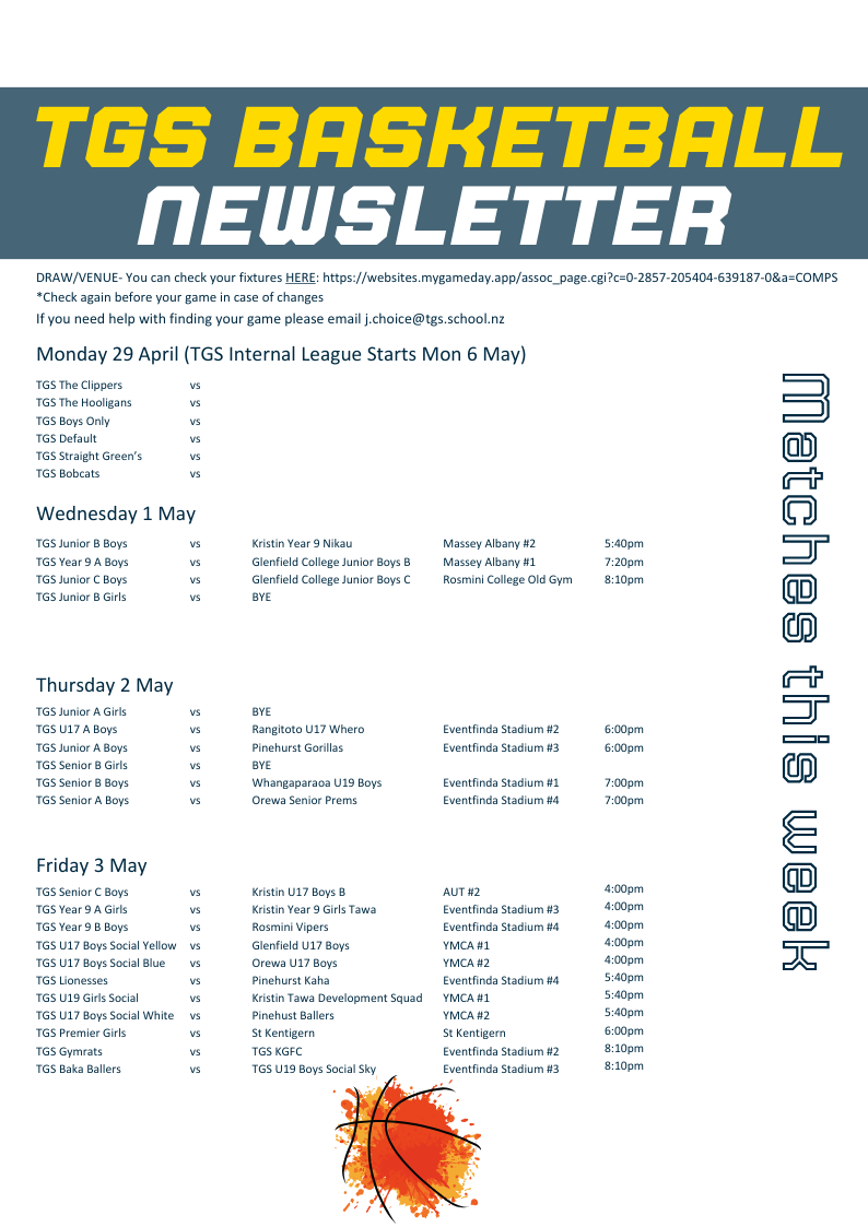 Basketball Newsletter - Vol. 1