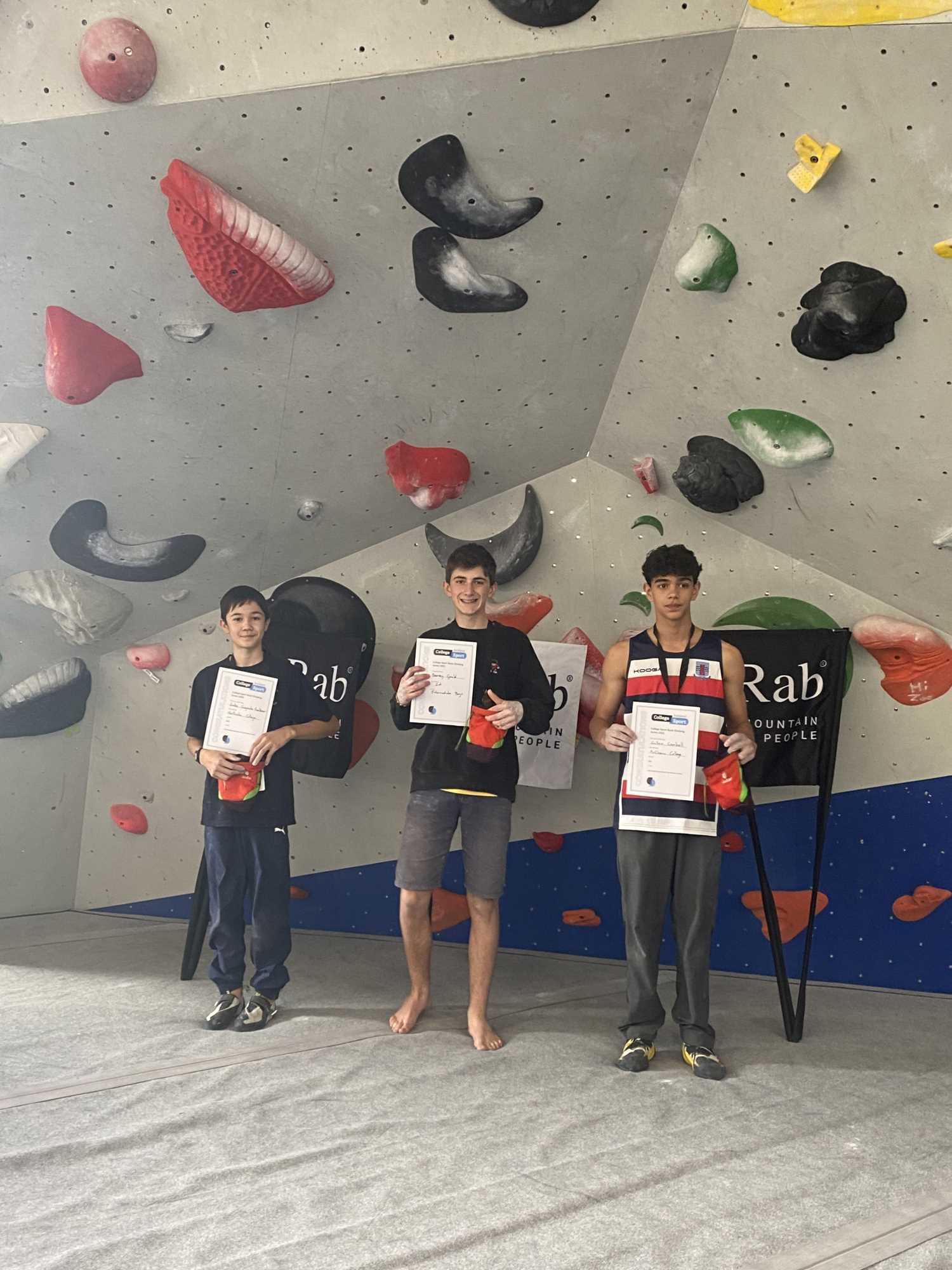 Results from Round 2 of the Auckland College Climbing Series
