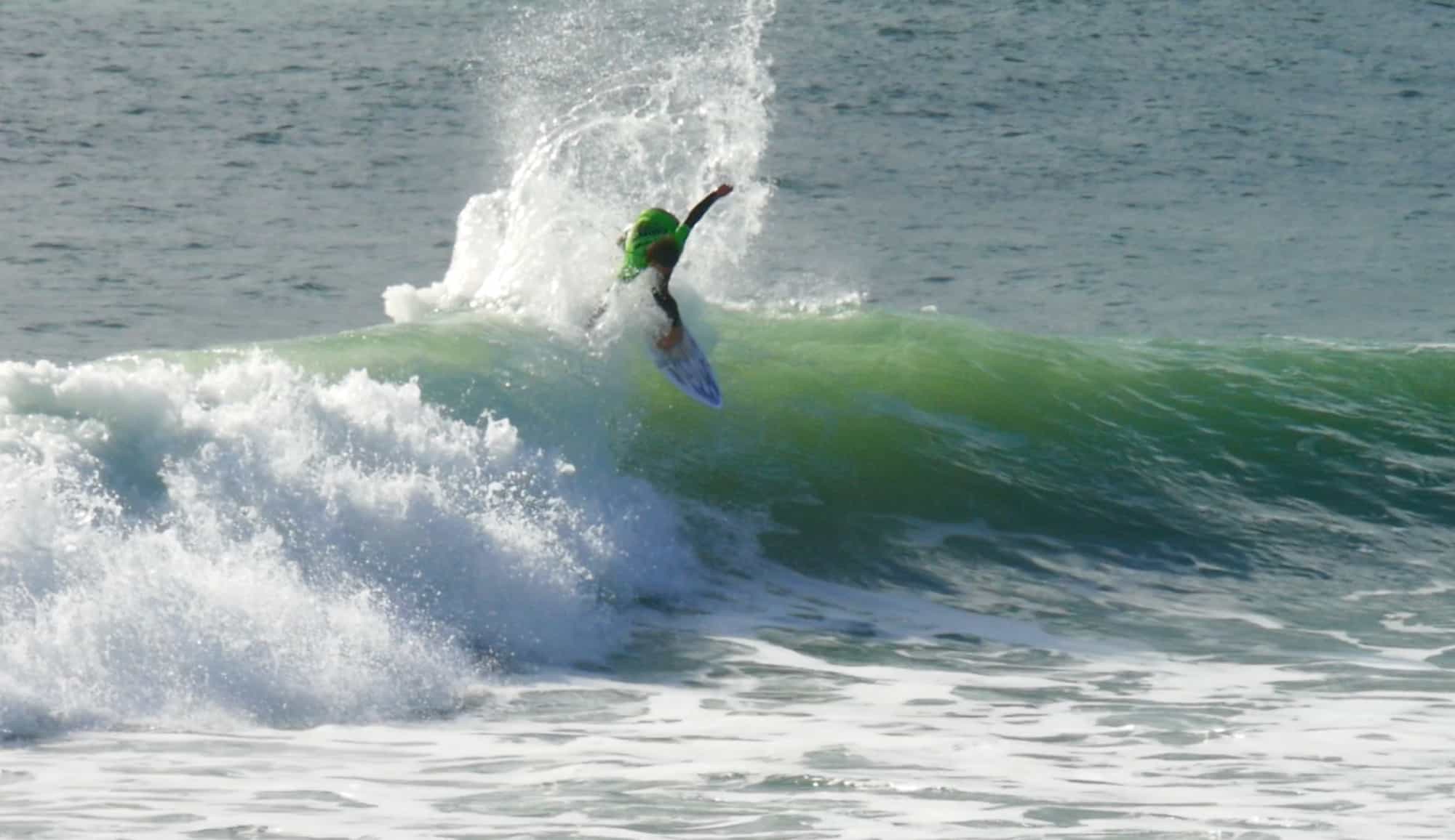 Surfing: Sam shines in Raglan