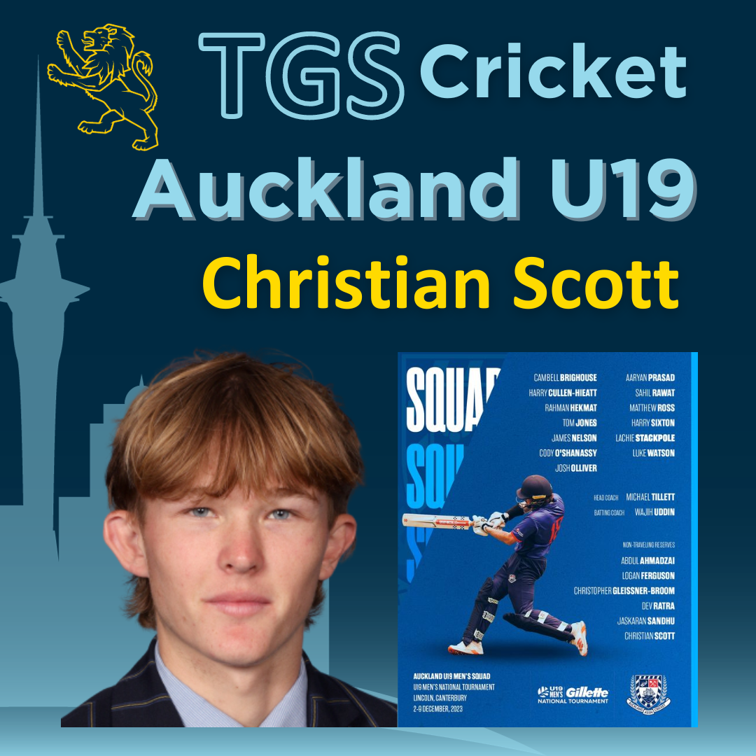 Cricket: U19 Squad selection for Christian Scott