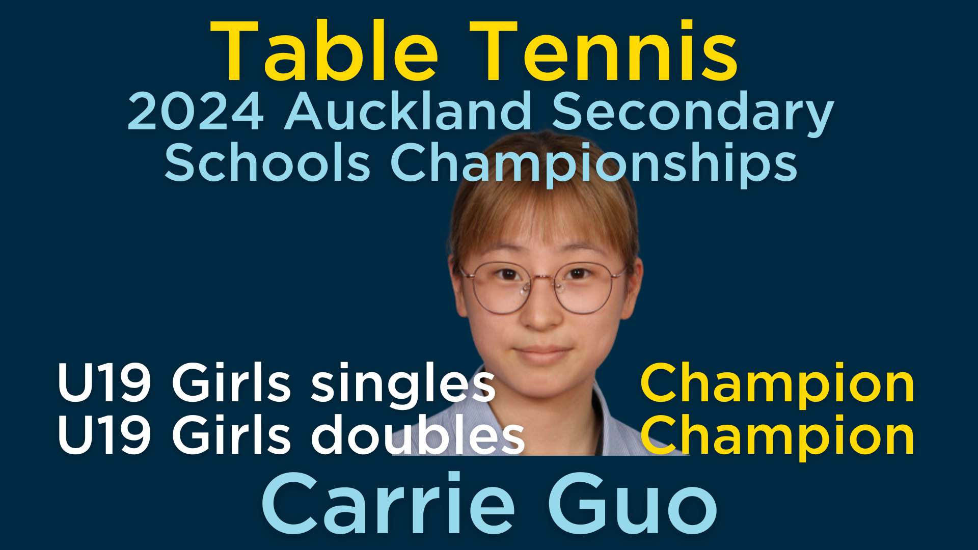 Table Tennis: Carrie adds more championship titles to her impressive resume