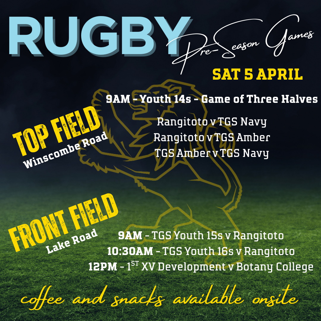 RUGBY: Pre-Season Matches this Saturday