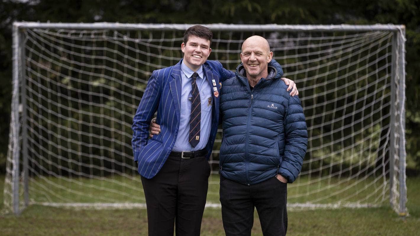 Footballer thanks teenager for saving his life after collapsing on pitch