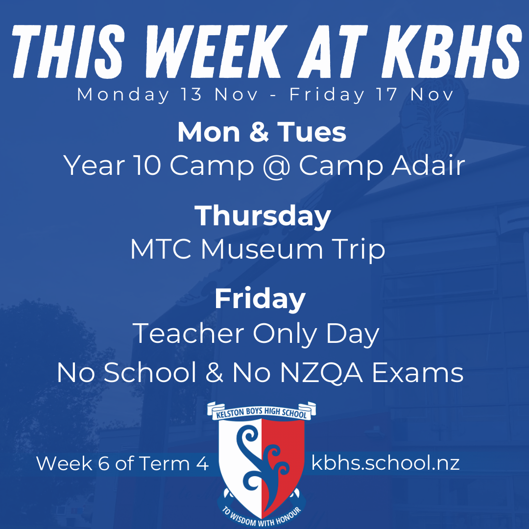 Week 6, Term 4.Teacher Only Day Fri 17th Nov.