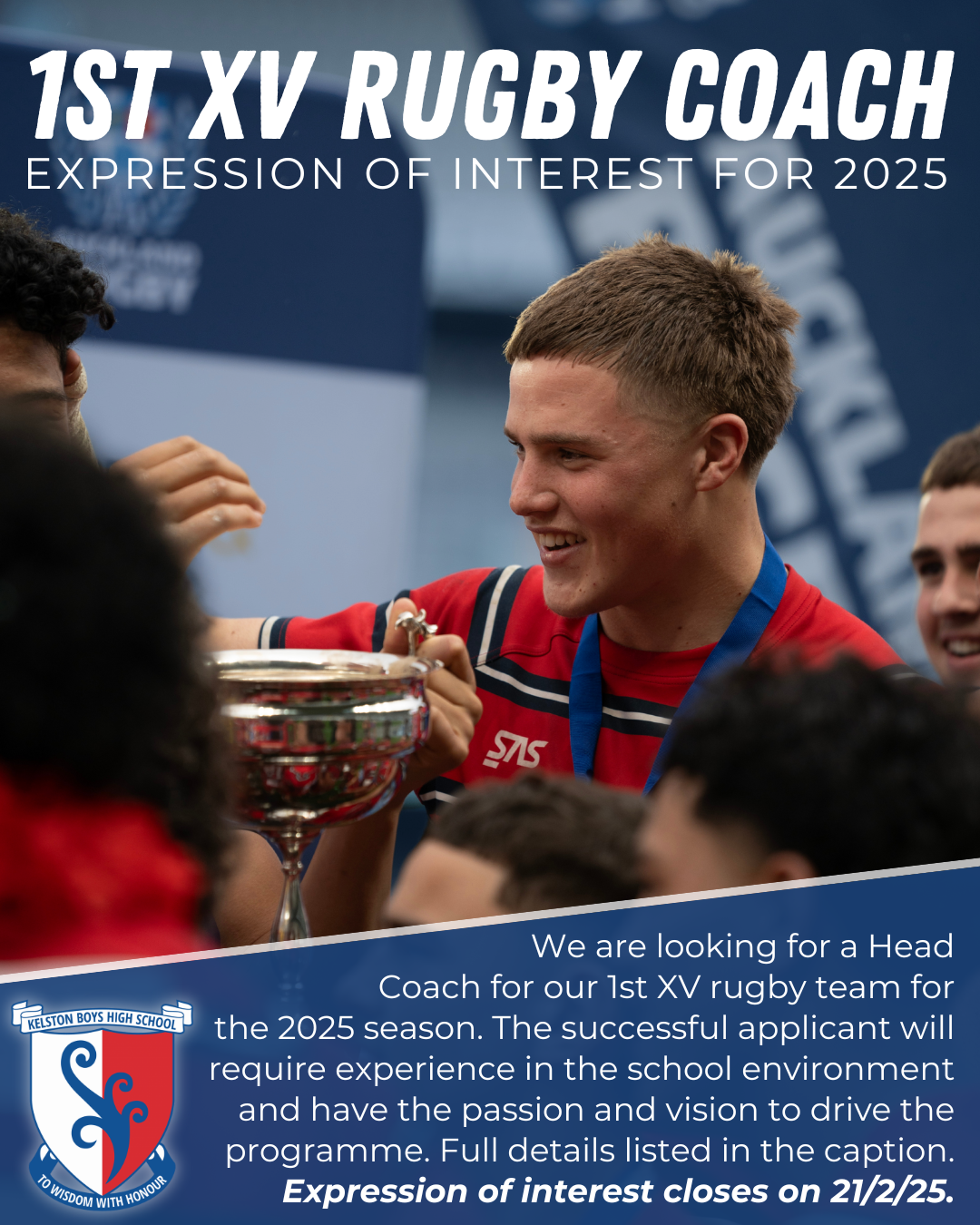 Expression of Interest - 1st XV Rugby Head Coach