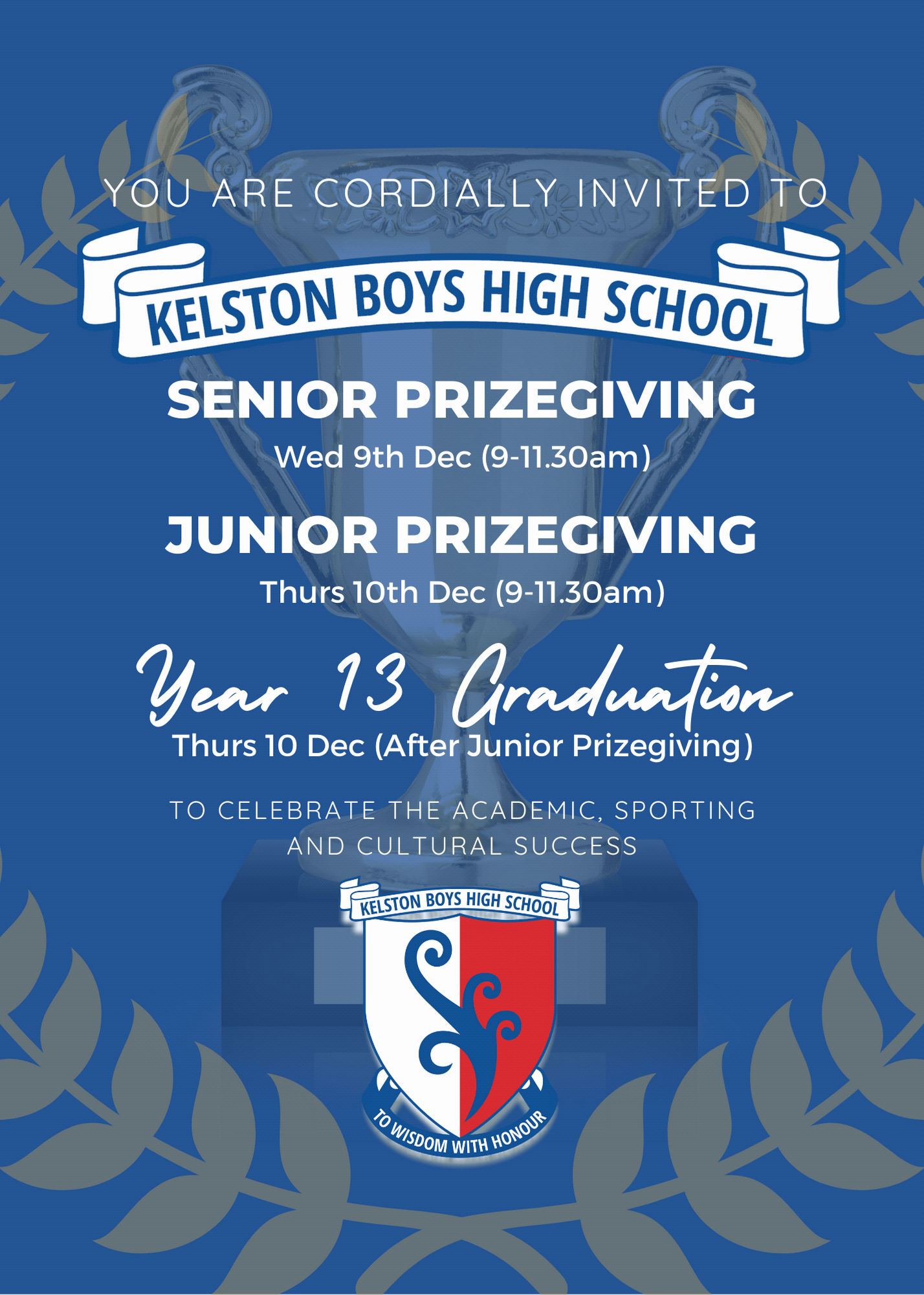 End of year Prize-giving & Year 13 Graduation