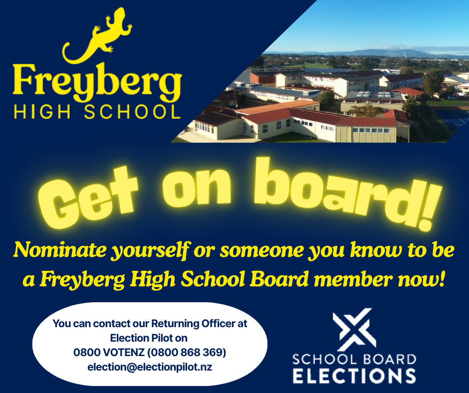 Nominations are OPEN for Freyberg High School Board Elections 2025