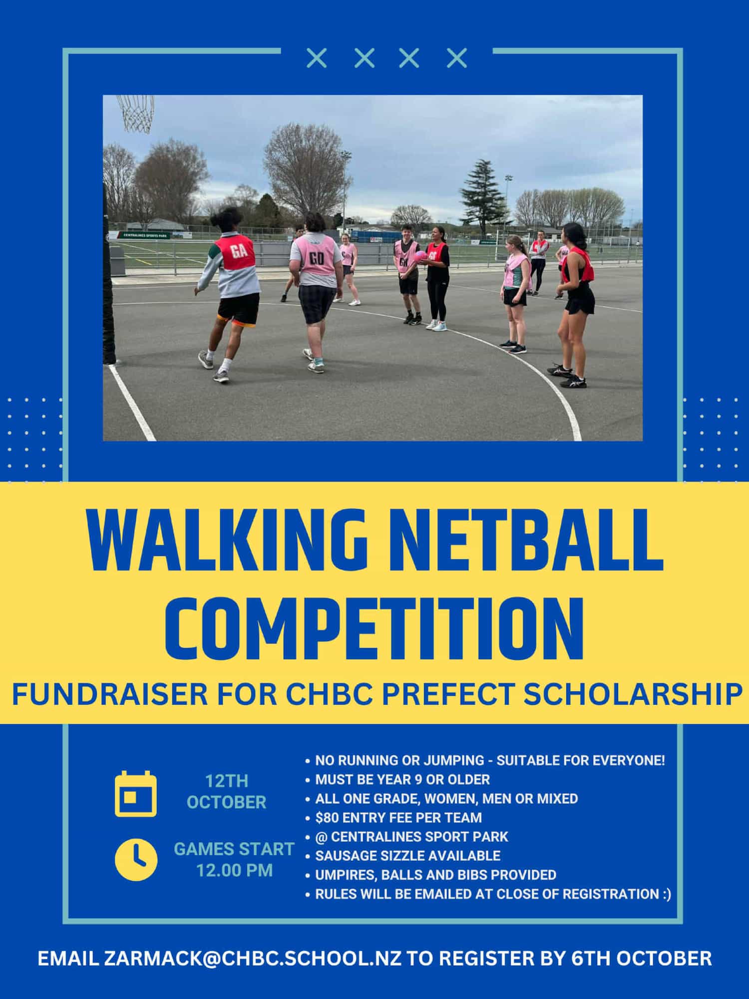 Prefect Scholarship Fundraiser - Walking Netball Competition