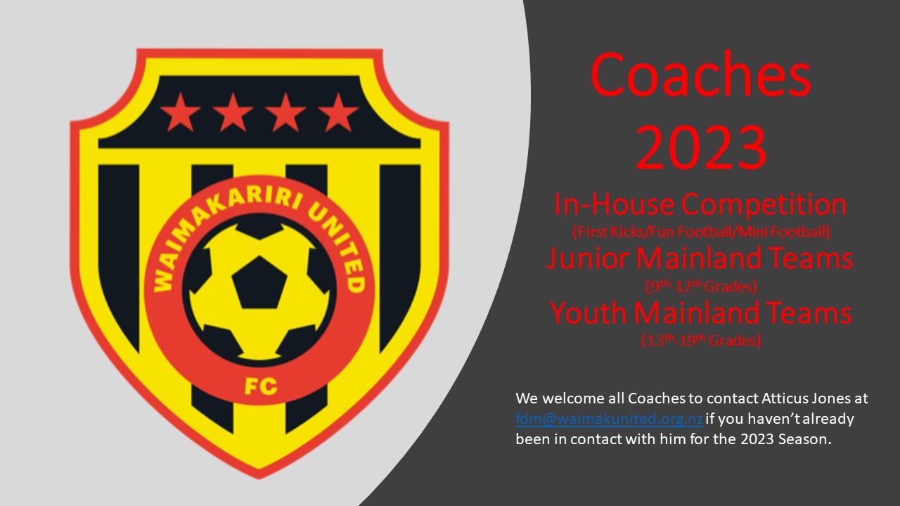 Calling all Coaches for the 2023 Season - In-house First Kicks, Fun Football & Mini Football ...