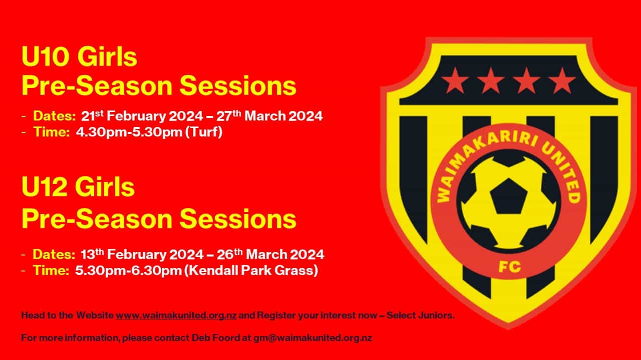 U10 & U12 Girls Only Pre-Season Sessions
