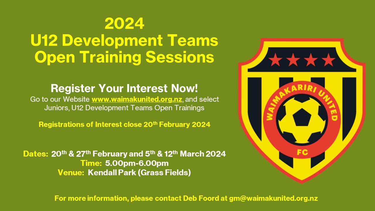 U12 Development Teams Open Sessions