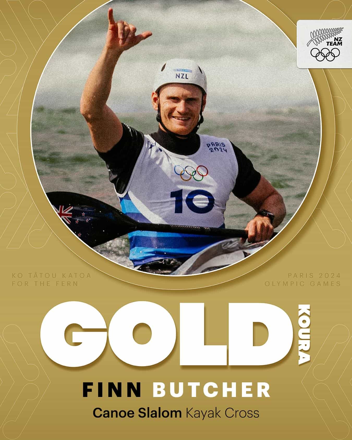 Olympic Gold for Butcher in Kayak Cross