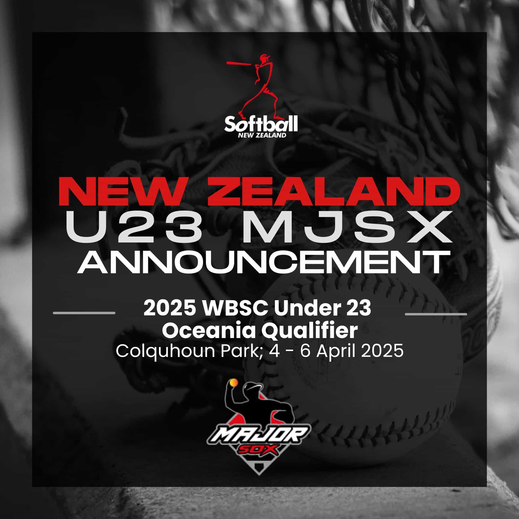 NZ MAJOR SOX TEAM ANNOUNCEMENT