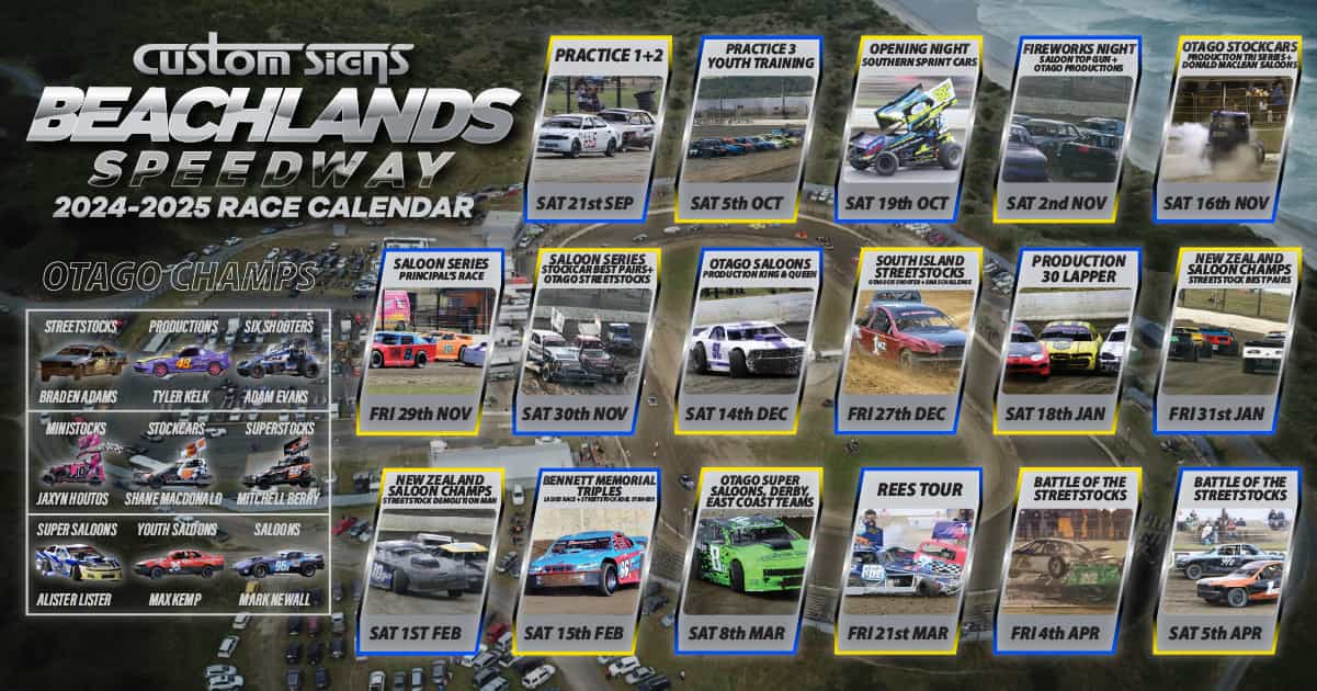 Beachlands Speedway - Calendar