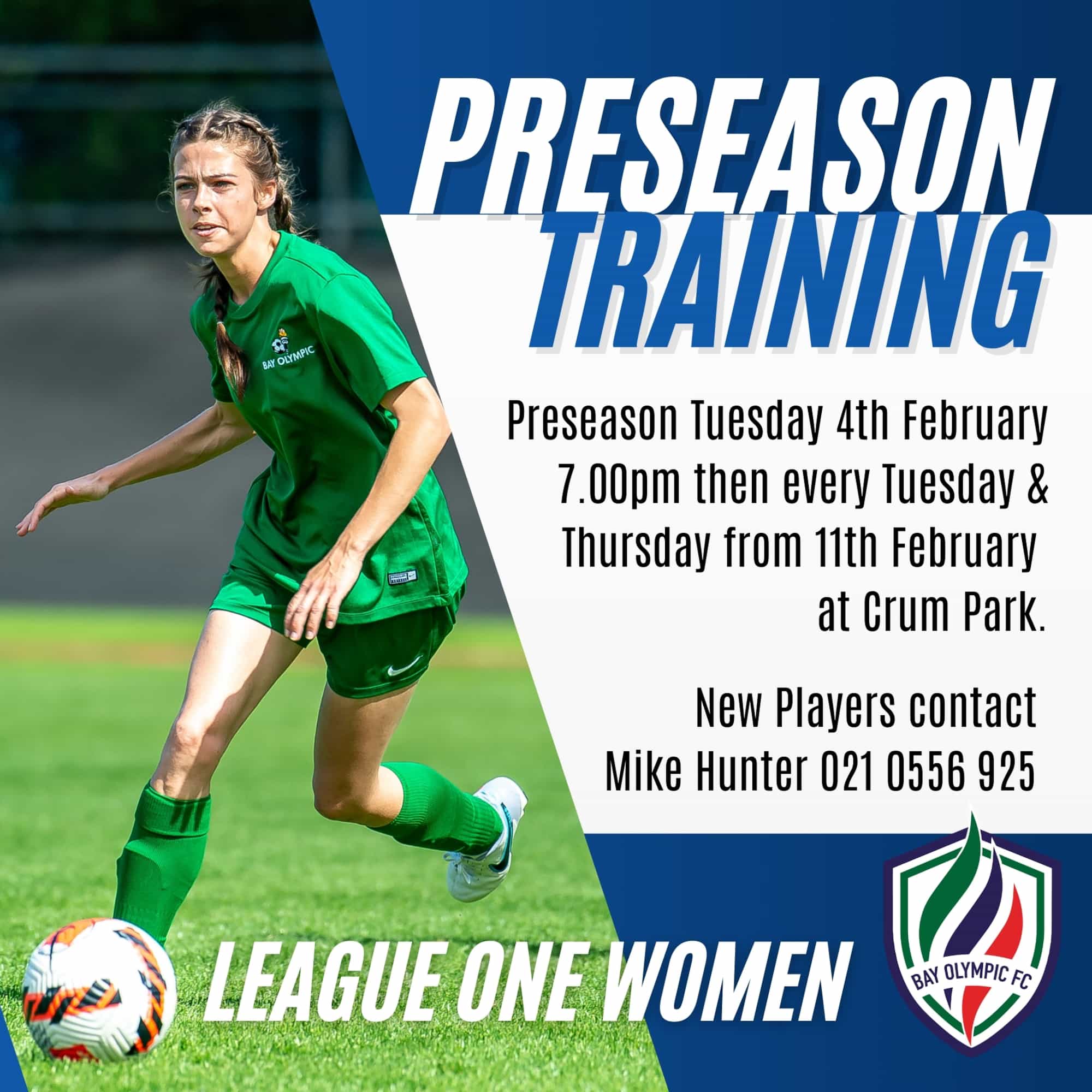 Bay Olympic League One Women's Preseason Football Training