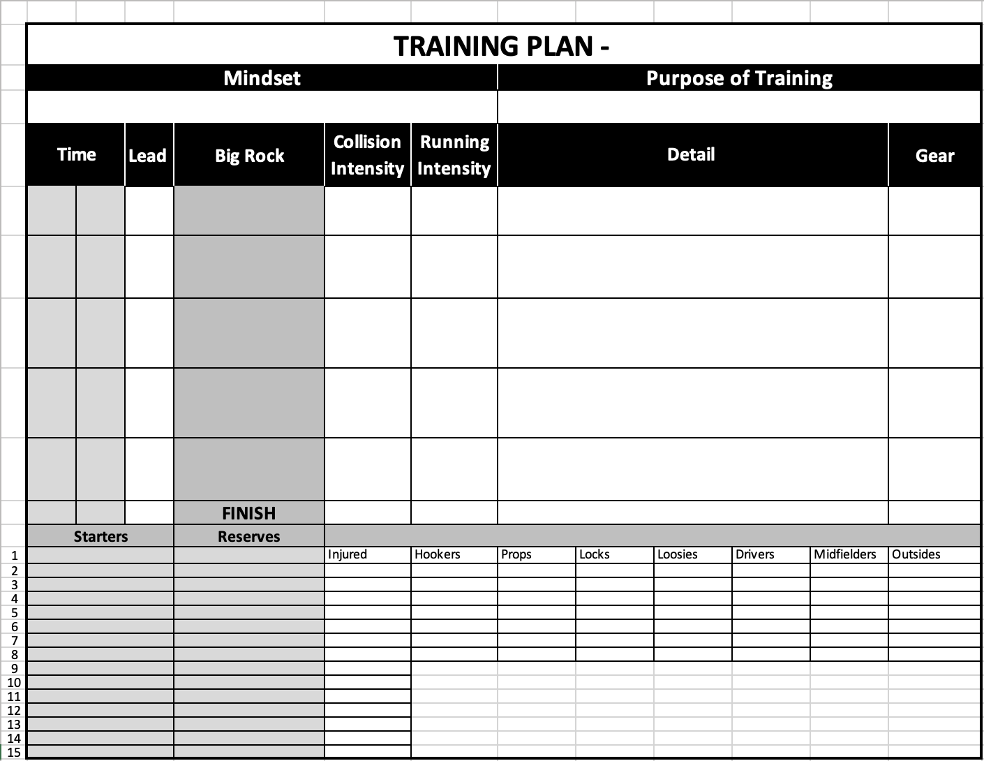 Hawke's Bay Community Rugby - Training Plans
