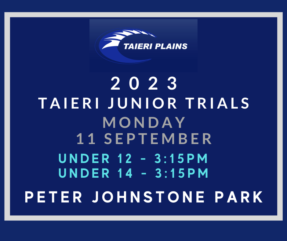 Taieri Junior U12 & U14 representative trials