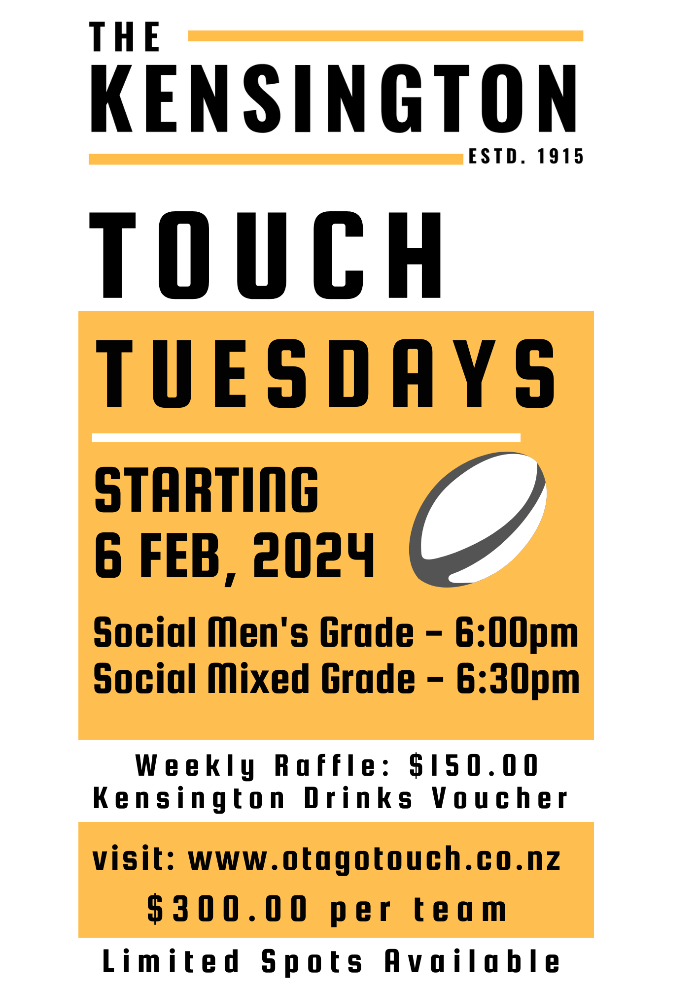 2024 Kensington Tuesday Touch is back