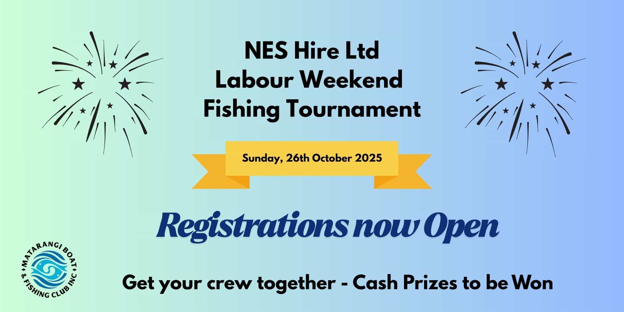 NES Hire Ltd Labour Weekend Fishing Tournament 26th October 2025