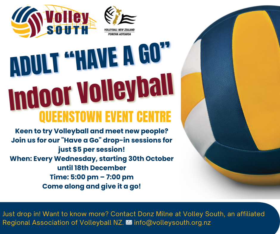 Adult "Have a Go" Drop-in Sessions at the Queenstown Event Centre!