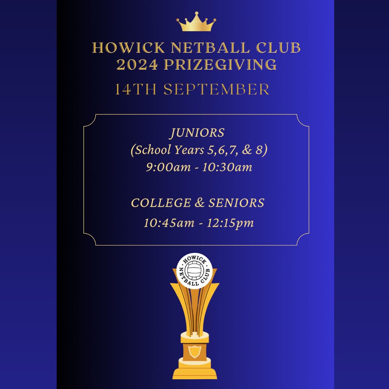 Howick Club Prizegiving 2024