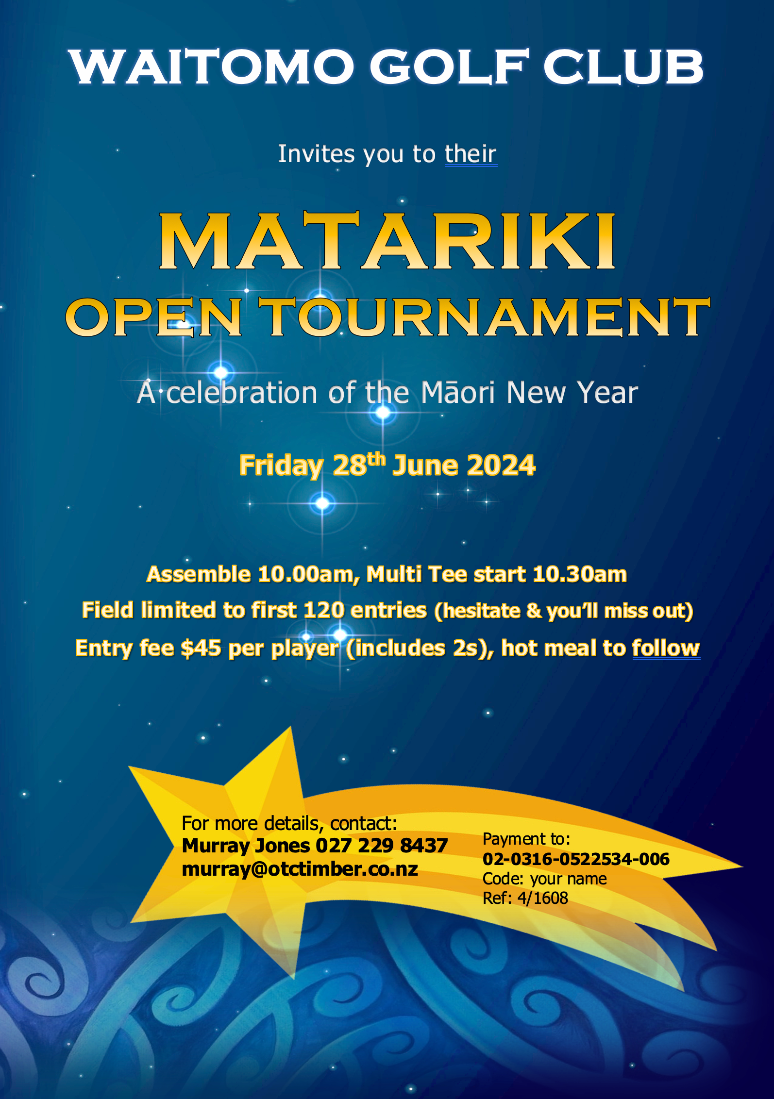 Waitomo Golf Club - Tournaments