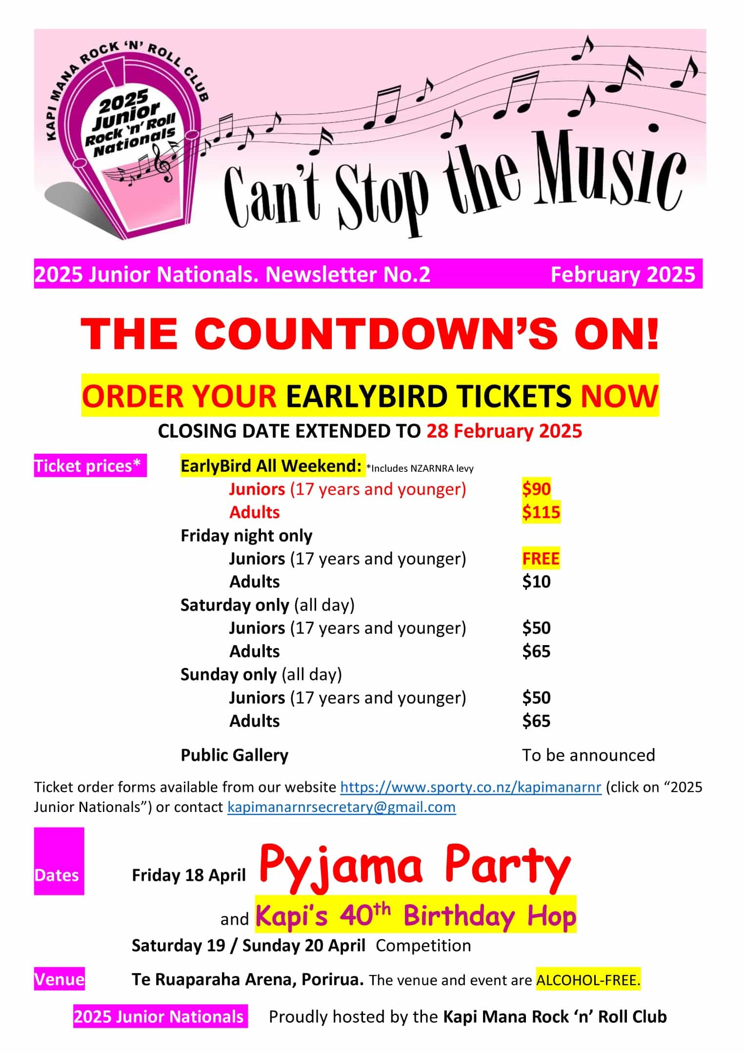 Kapi Mana Rock N Roll - Newsletter One and Two