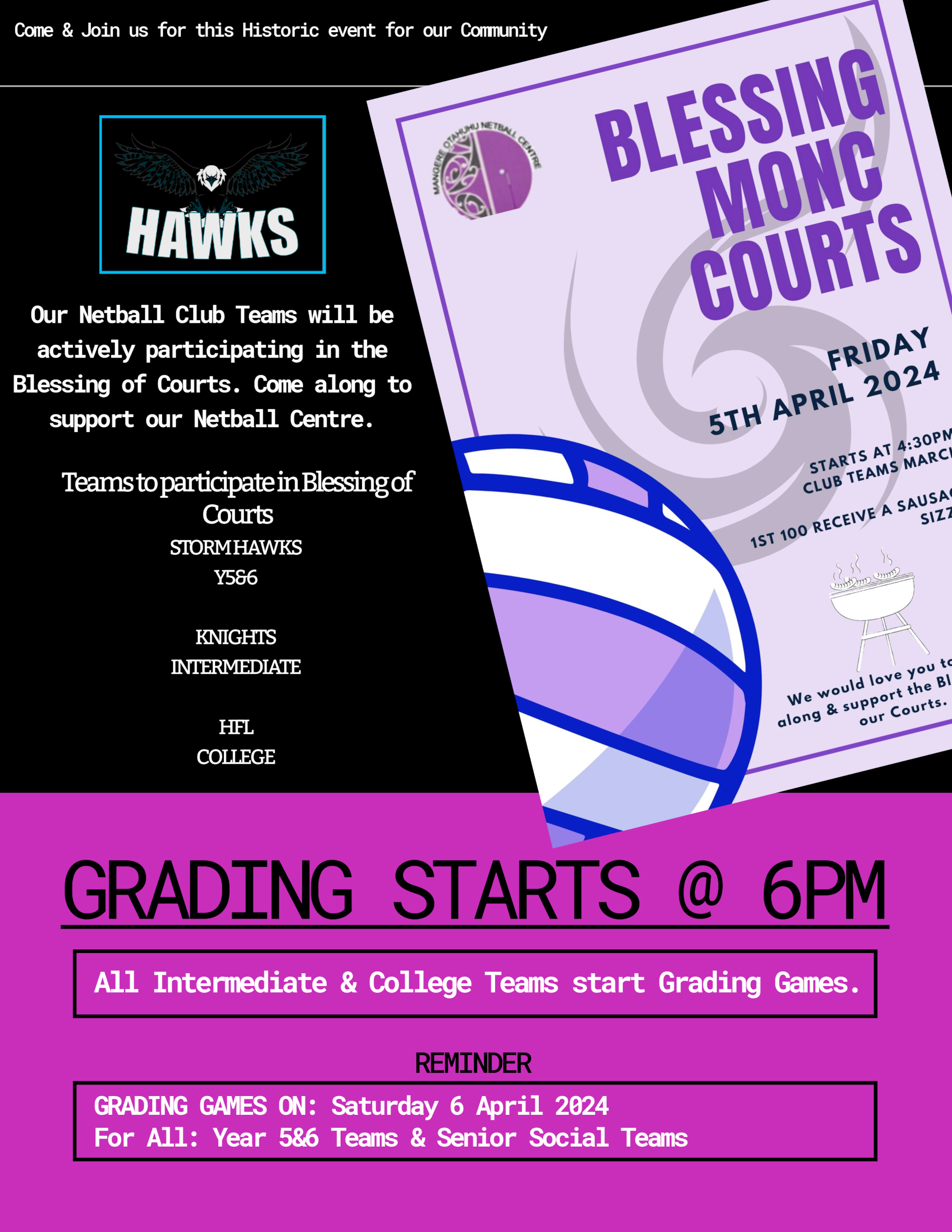 Mangere Hawks Netball Club - HOME