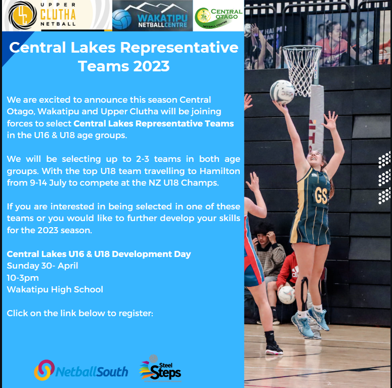 Netball South Under 16 and 18 Development Day Invite