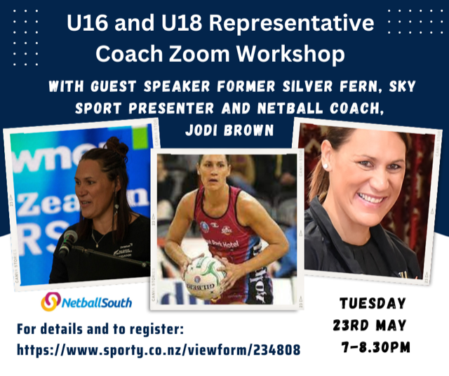 U16 and U18 Representative Coach Zoom Workshop
