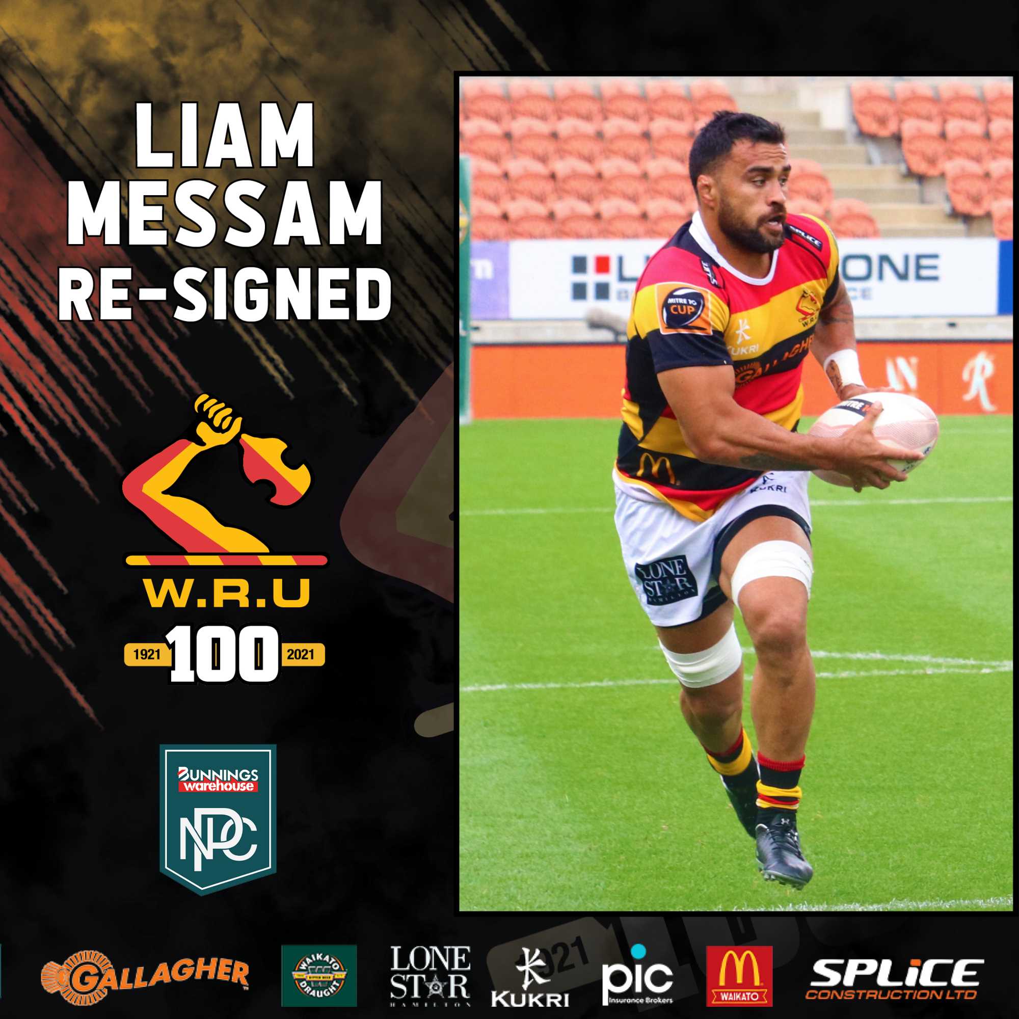 Liam Messam recommits to Waikato for the 2021 Bunnings Warehouse NPC ...