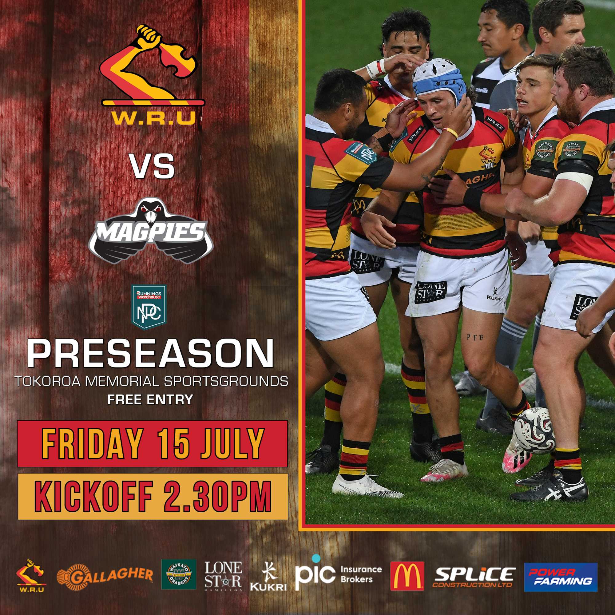 Waikato to host Bunnings NPC pre-season fixture in Tokoroa.