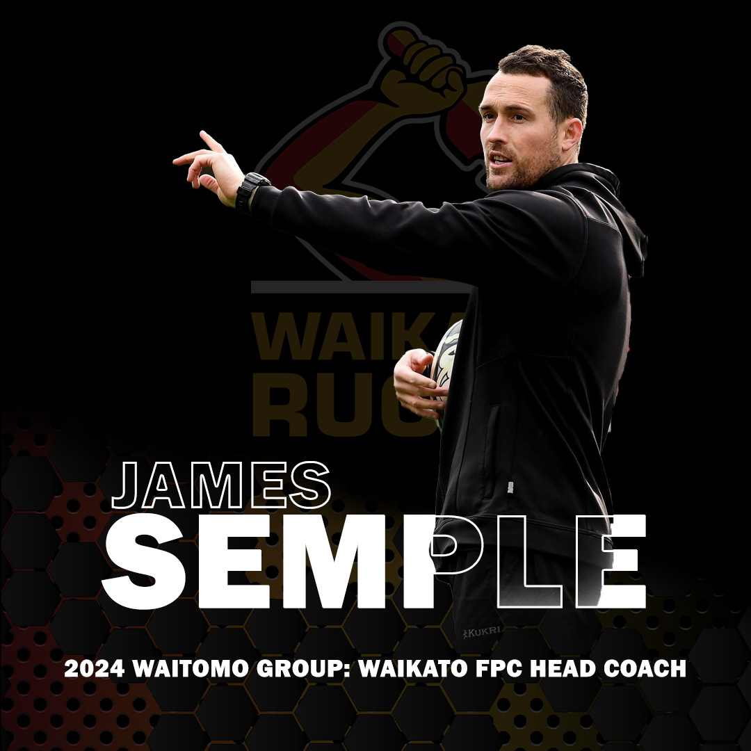 James Semple returns as Head Coach of Waitomo Group: Waikato FPC for 2024.