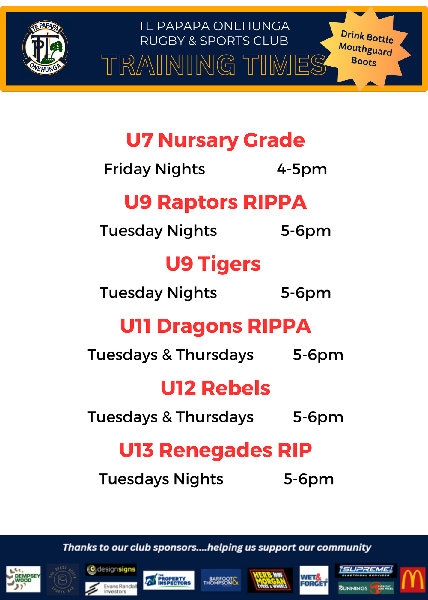 Te Papapa Onehunga Rugby Football & Sports Club - Home