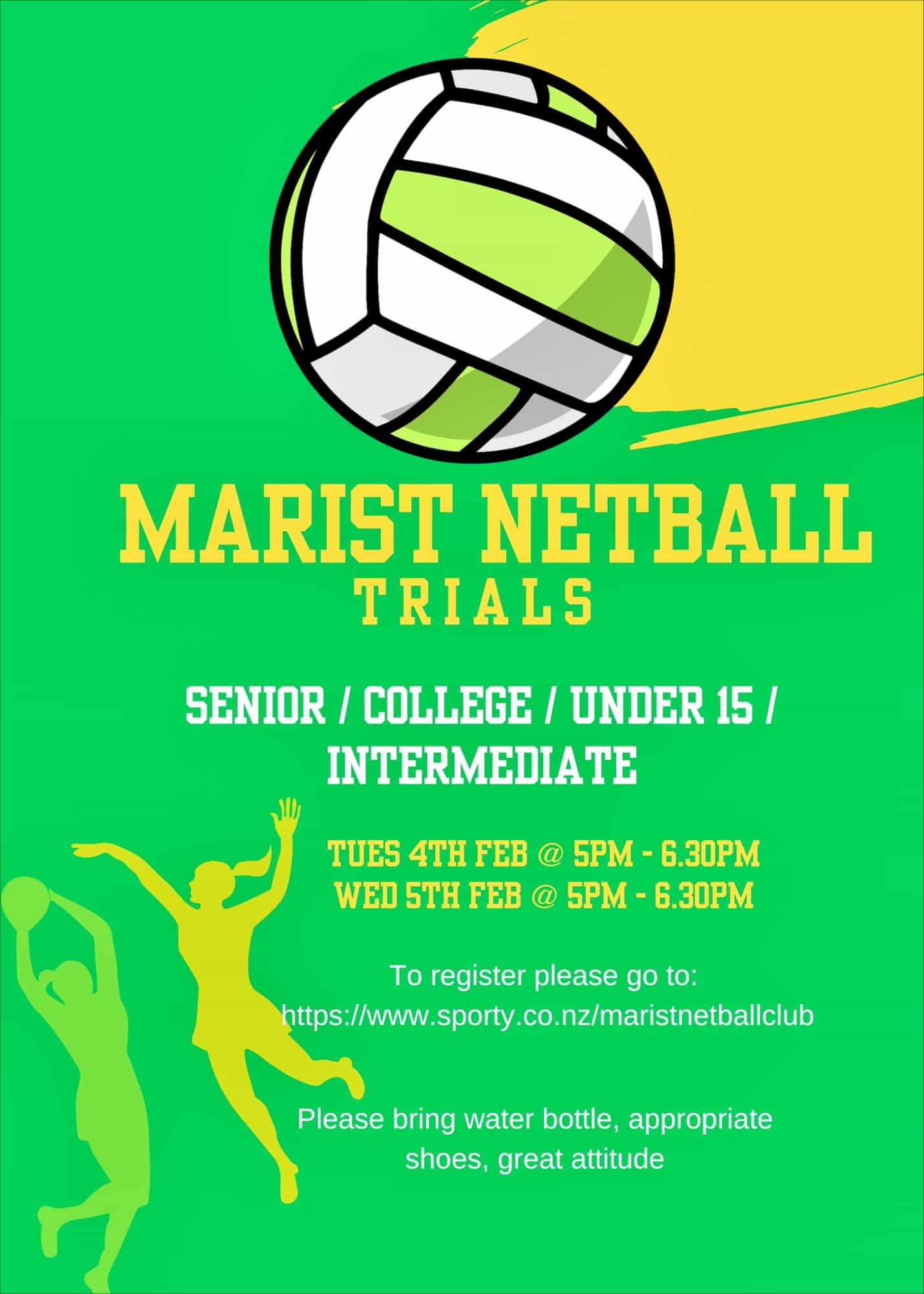 Marist Netball Club Trials