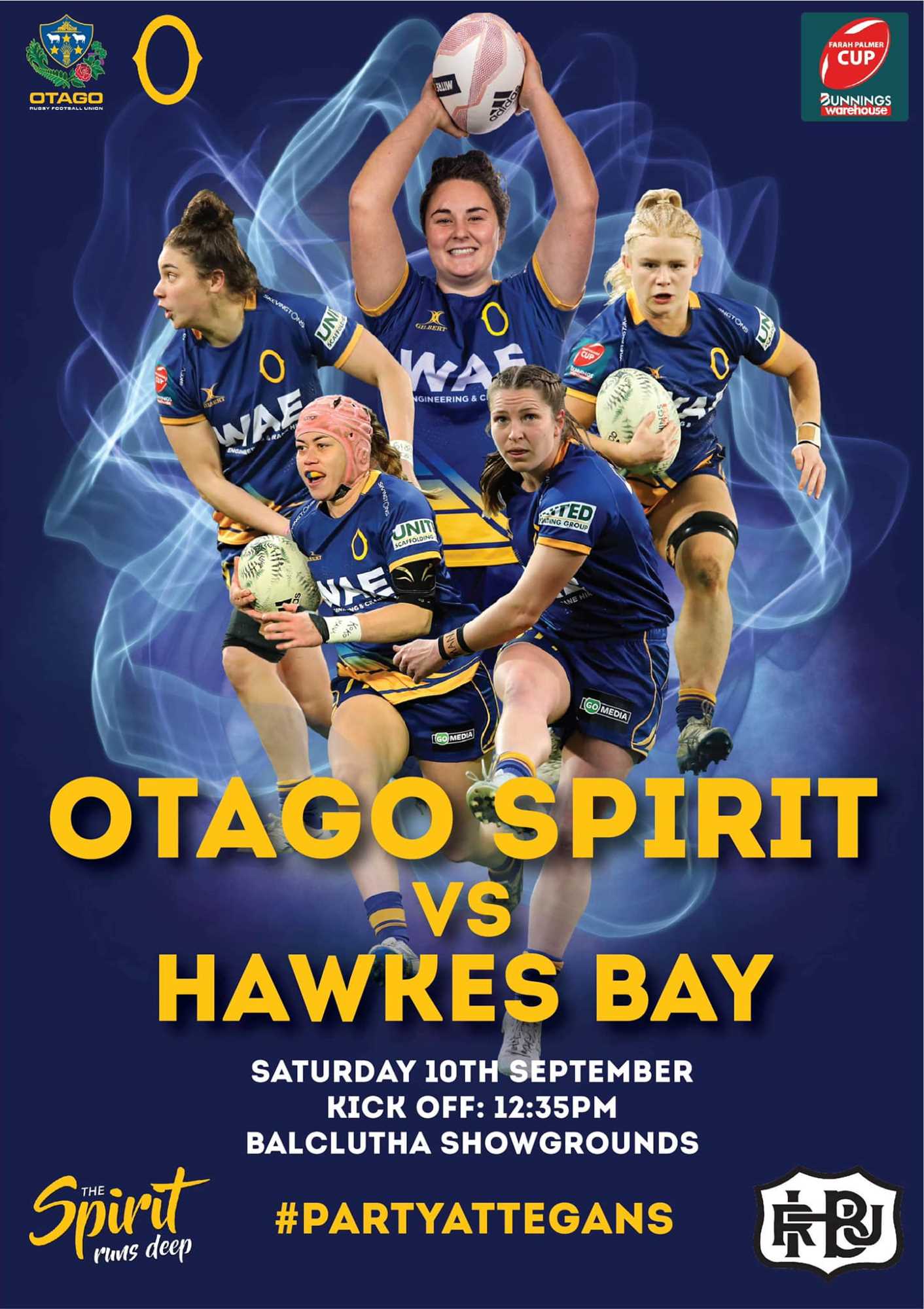 OTAGO SPIRIT FPC FINAL THIS SATURDAY IN BALCLUTHA