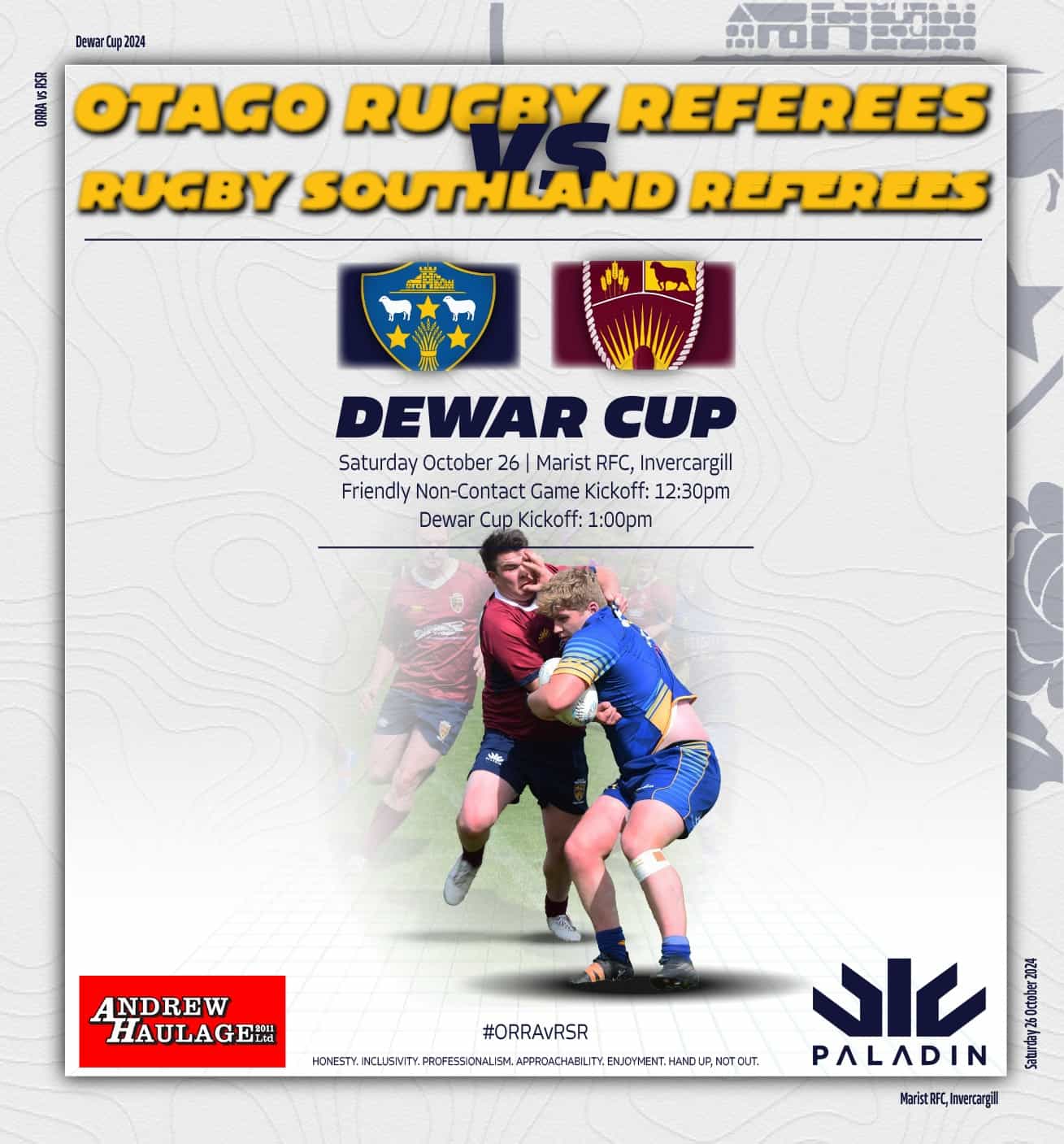 OTAGO RUGBY REFEREES VS SOUTHLAND REFEREES GAME LOCKED IN