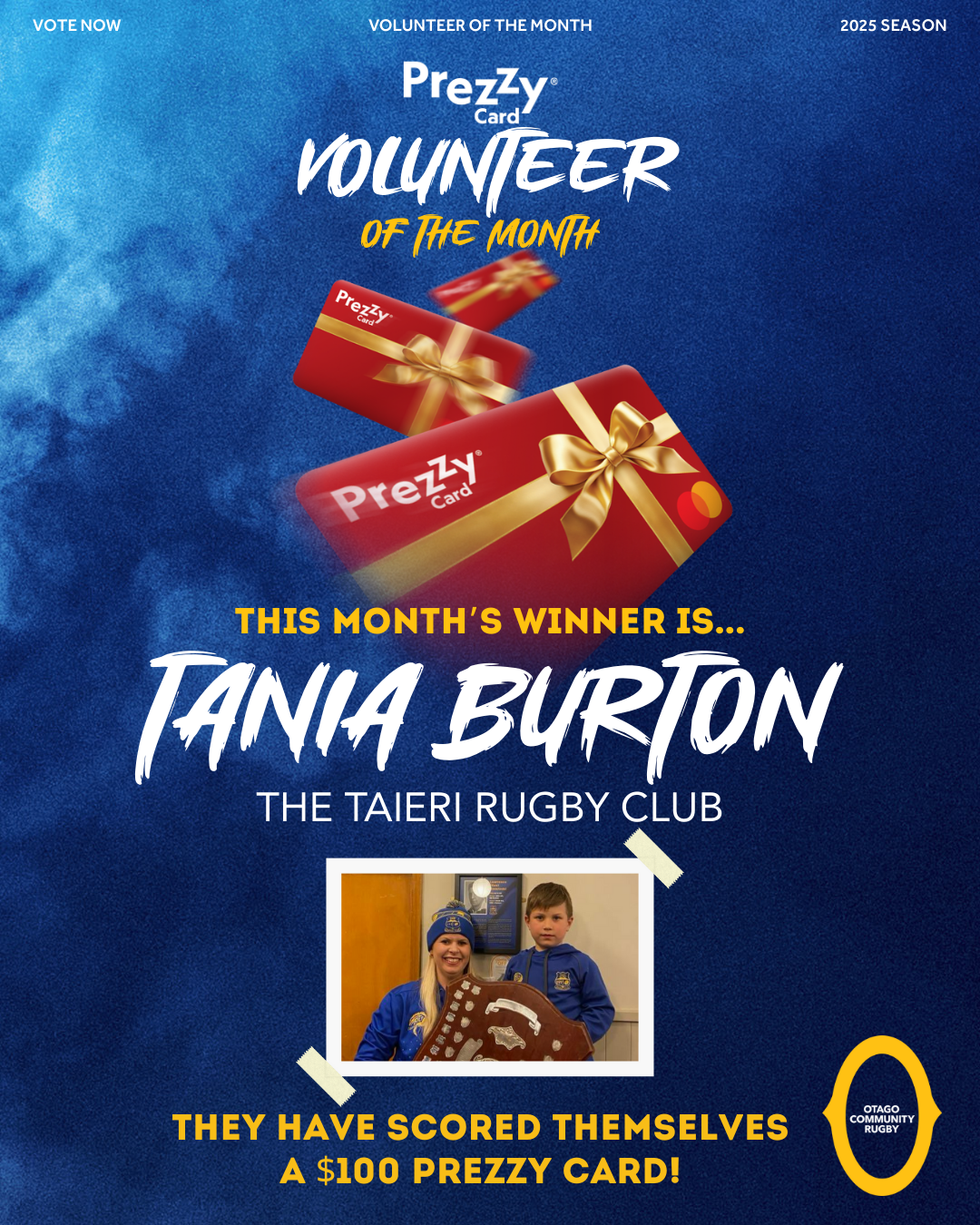VOLUNTEER OF THE MONTH - APRIL WINNER