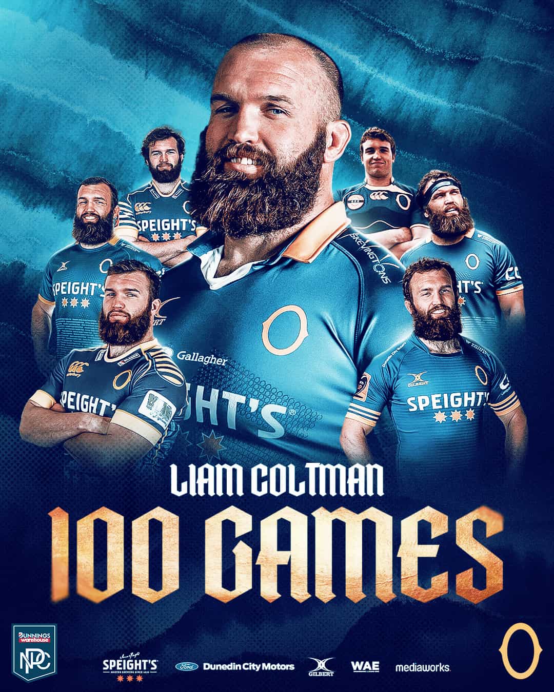 LIAM COLTMAN - 100 GAMES FOR OTAGO