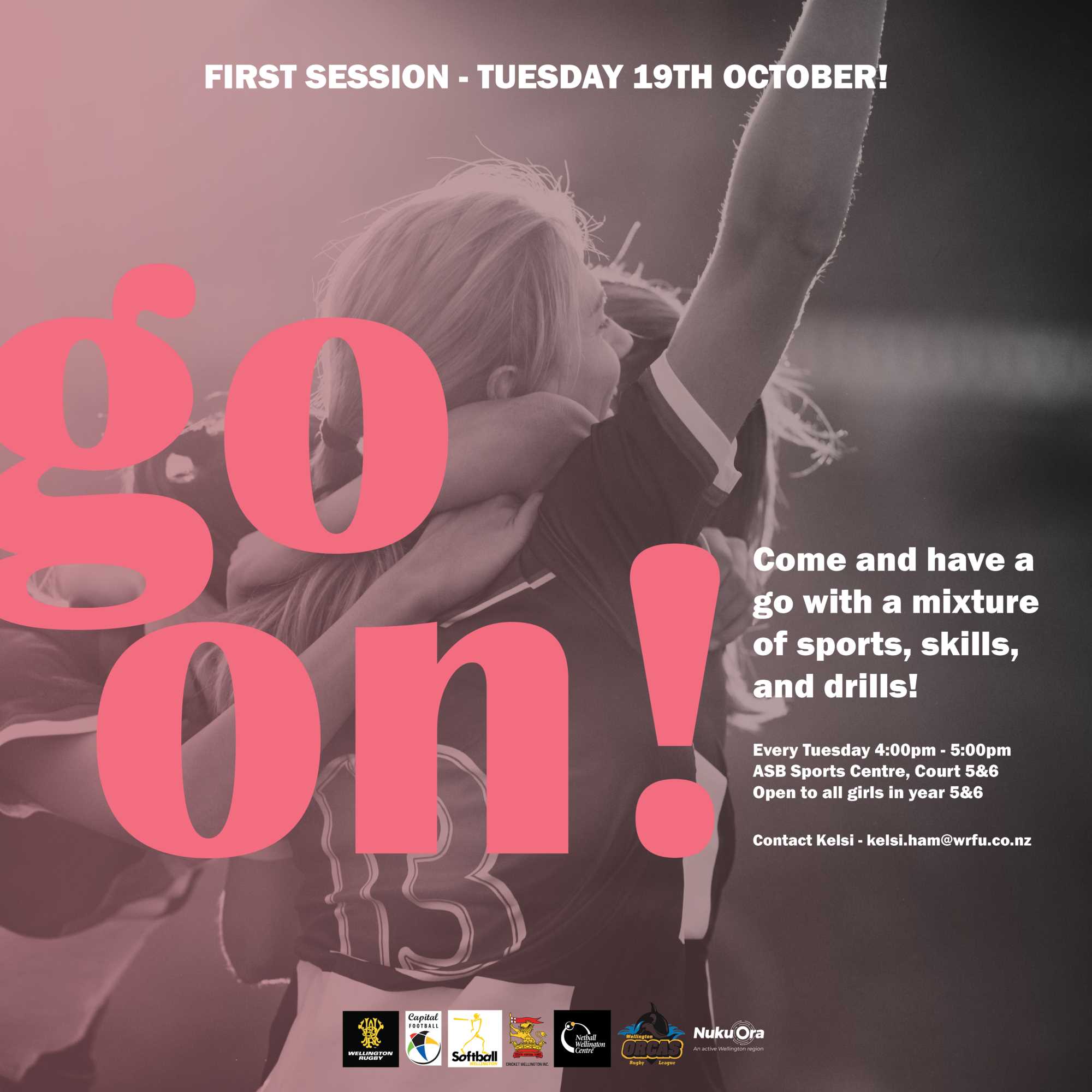 Go on! FREE have a go multisport opportunity for Year 3-6 girls every ...