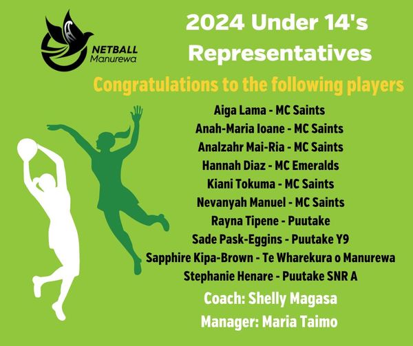 Manurewa U14 Rep Team