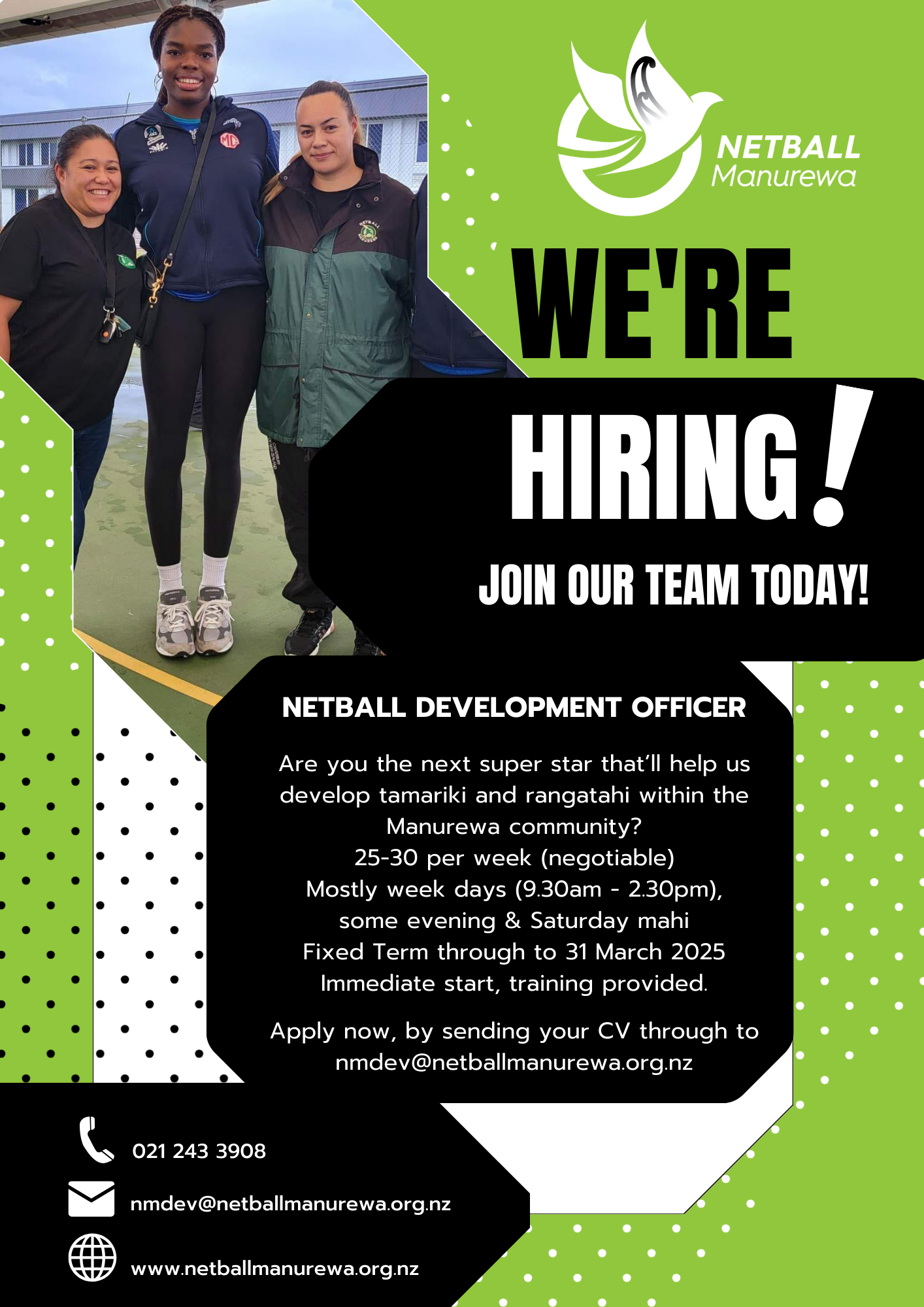 Netball Development Officer Position Available