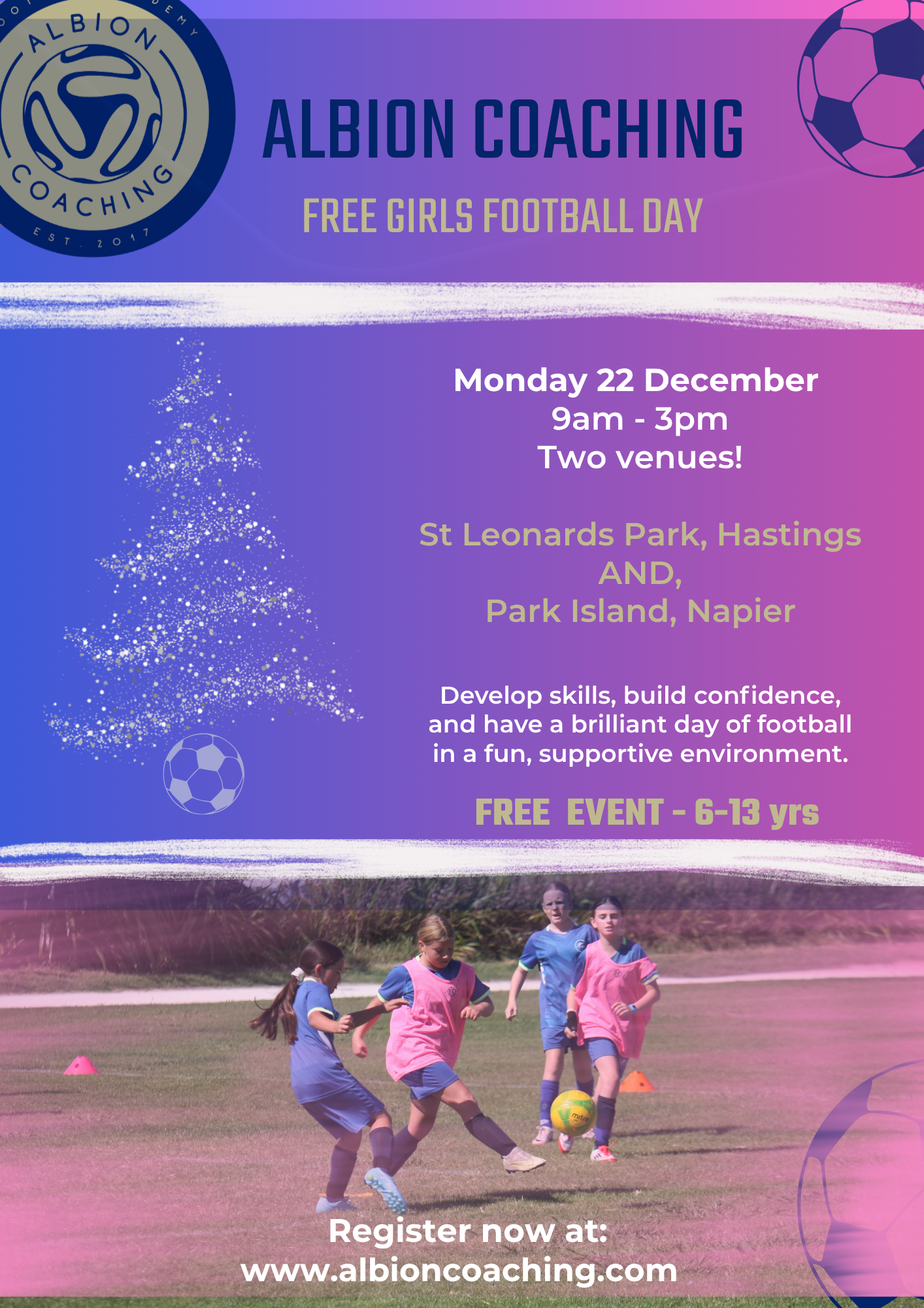 Napier City Rovers Powered by Albion presents FREE Girls-Only Football ...