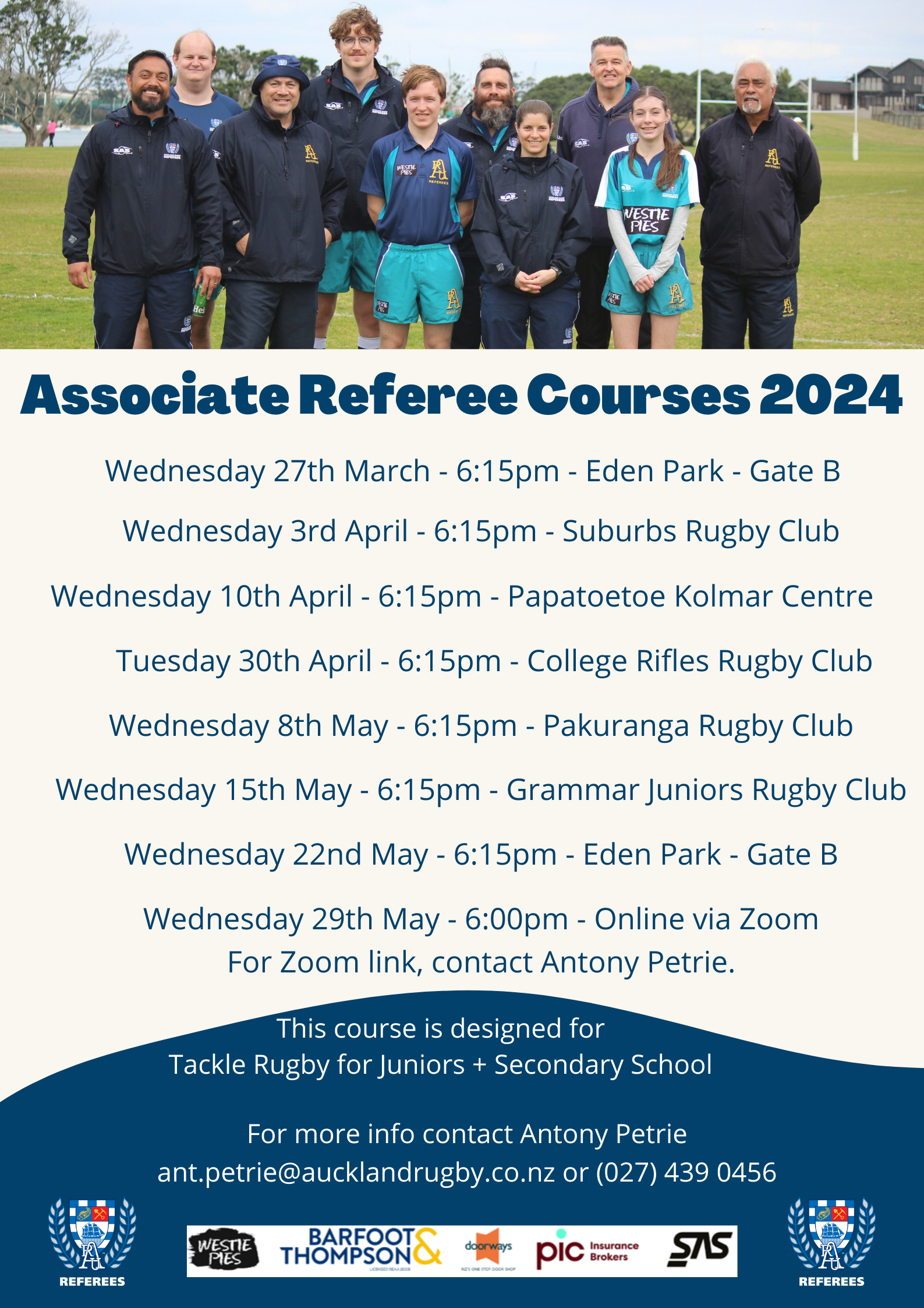 Associate Referee Courses 2024