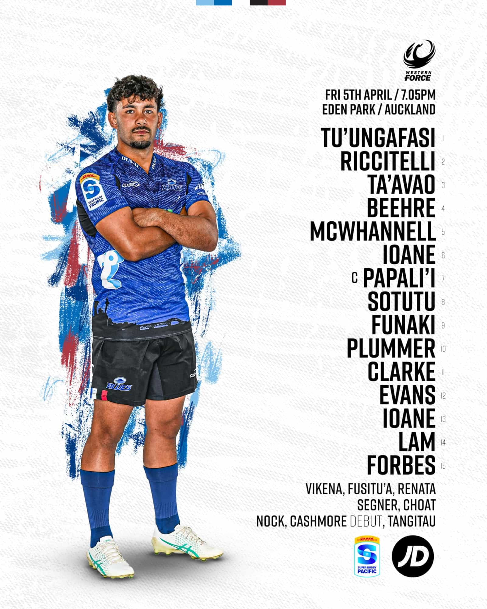 Blues Line Up to take on the Western Force