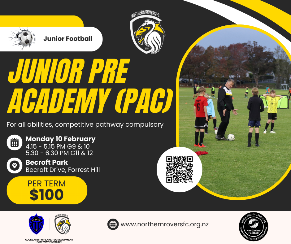 Junior Boys Competitive Pathway & PAC commences next week