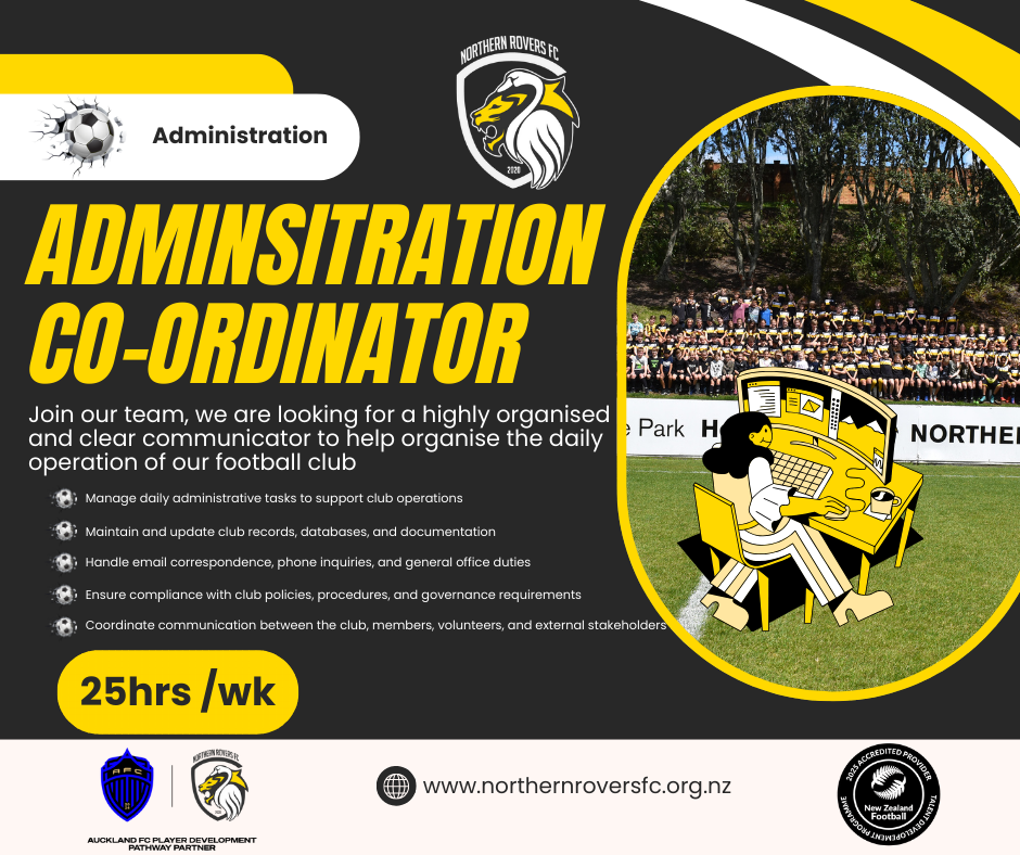 JOB VACANCY: Administration Coordinator, 25 hours per week