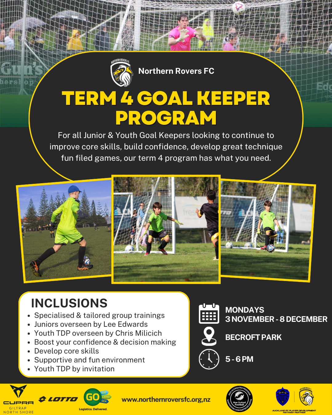 Term 4 Goal Keeper Program